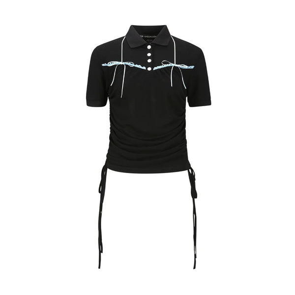 Andersson Bell Halter String Pique Polo Shirt 'Black' – Limited Edt