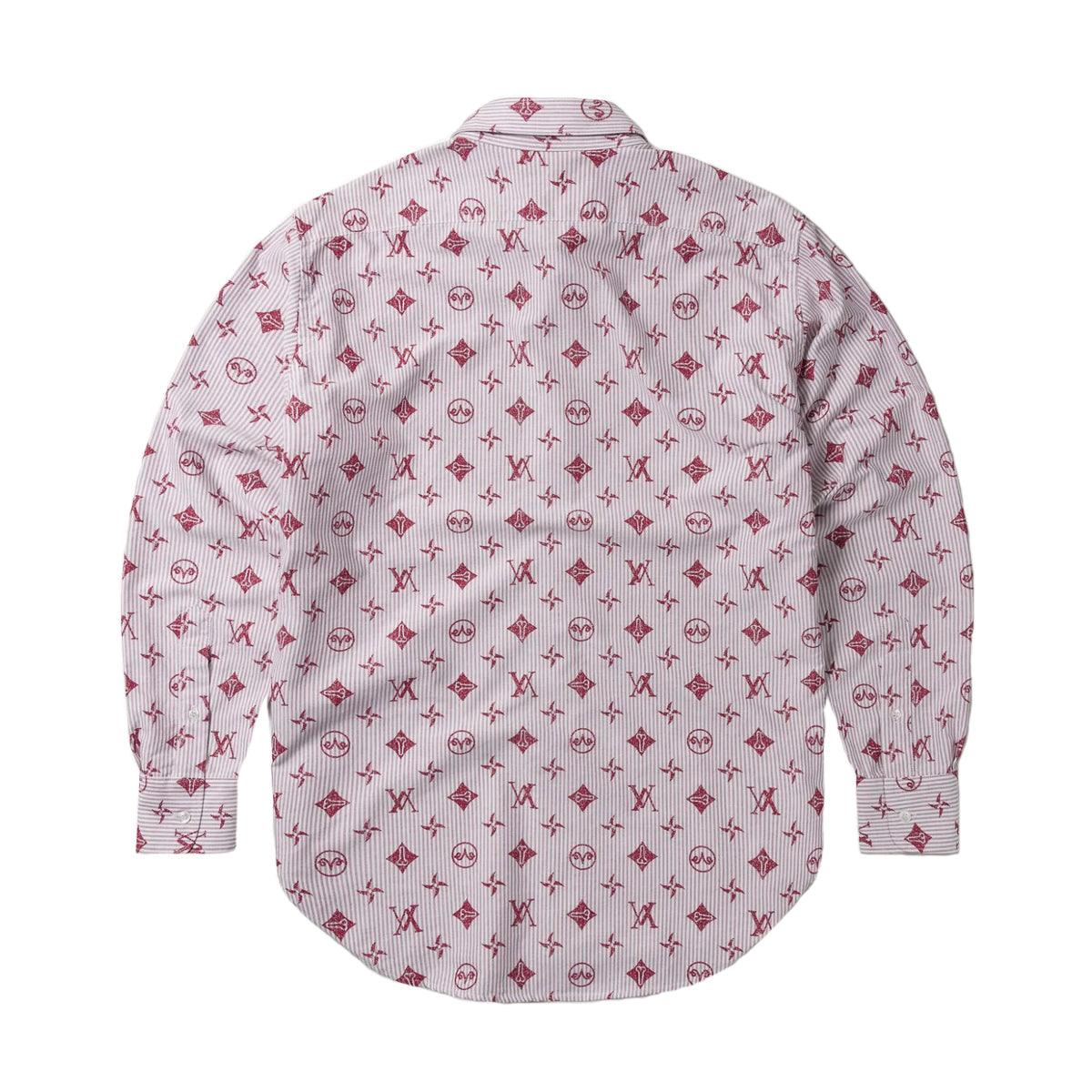 Aries Monogram Oxford Stripe Shirt 'Brick' – Limited Edt