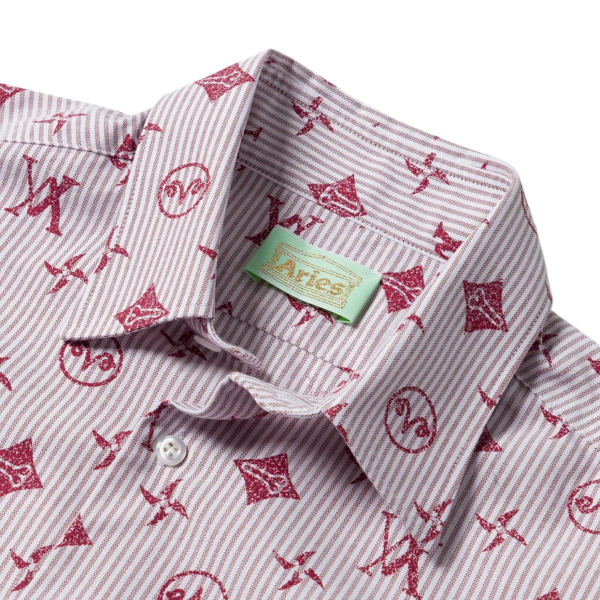Aries Monogram Oxford Stripe Shirt 'Brick' – Limited Edt