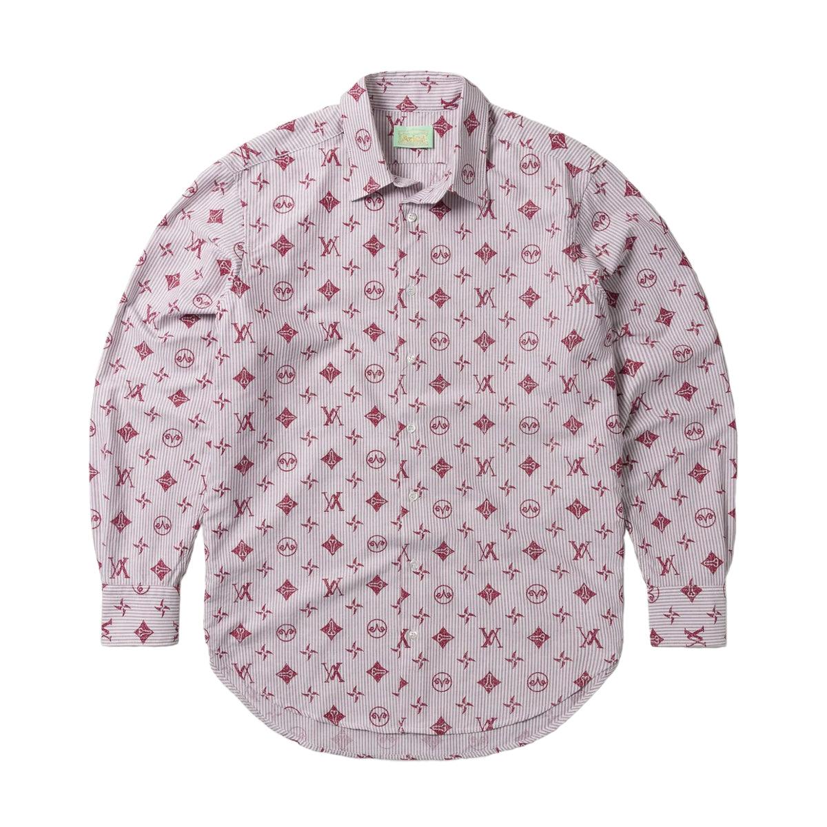 Aries Monogram Oxford Stripe Shirt 'Brick' – Limited Edt